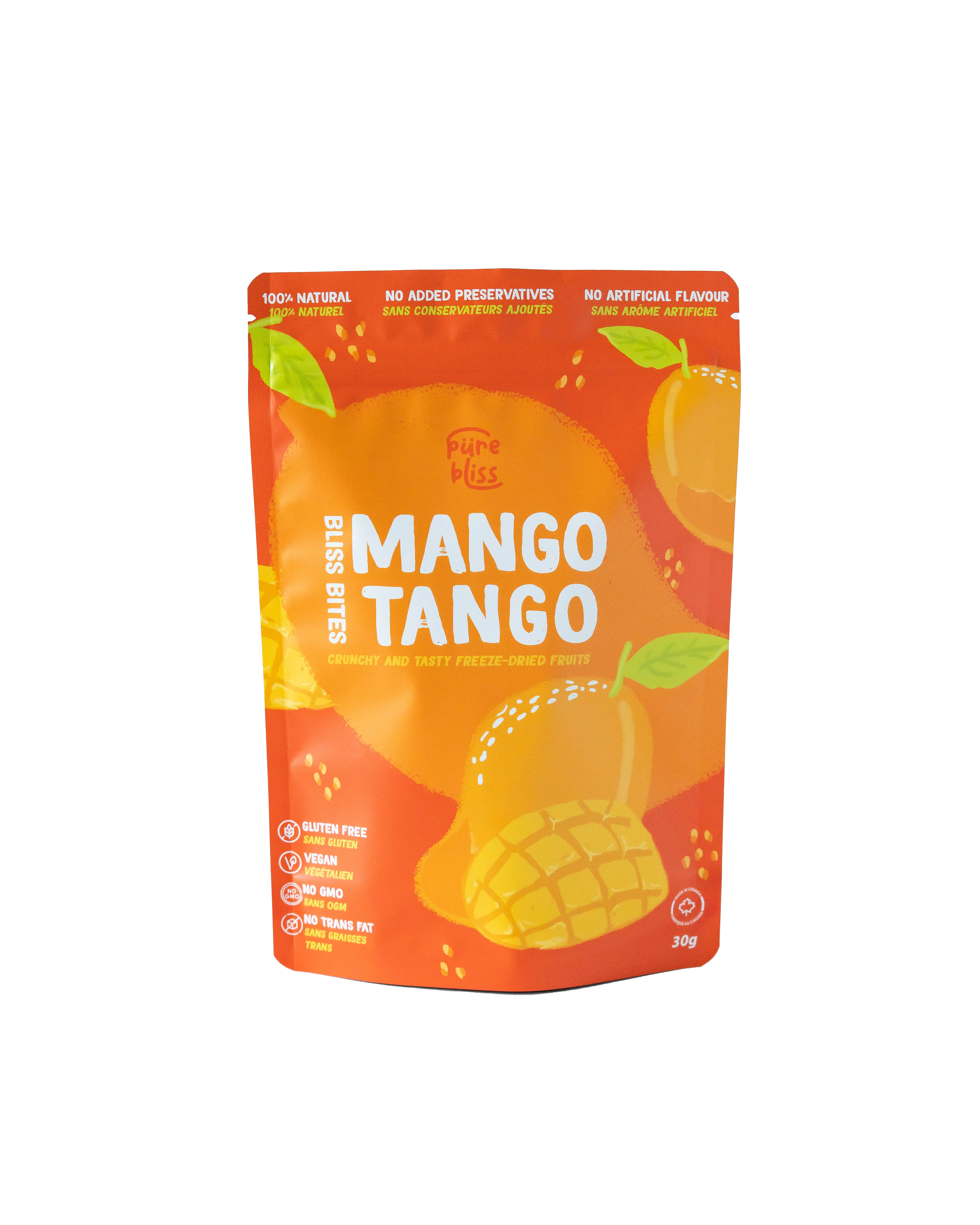 Freeze Dried Mango Tango - Vegan and Gluten-Free Snack – PUREBLISS